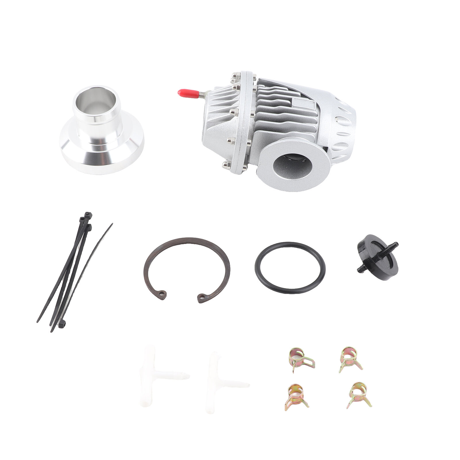 Перепускной клапан турбокомпрессора SQV4 из алюминиевого сплава с адаптером для сброса давления выхлопных газов.