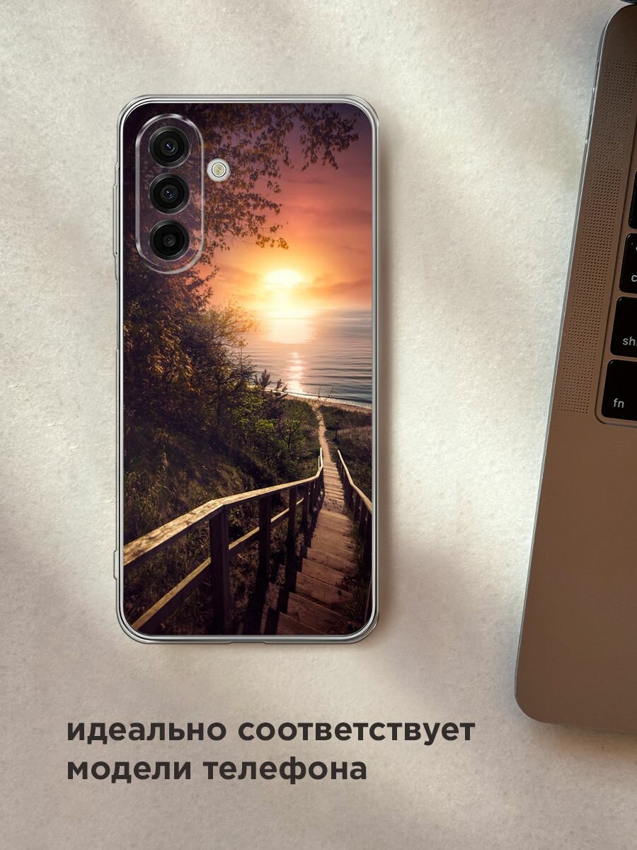 Чехол на Samsung Galaxy A17 / Самсунг А17 с принтом "Мост у воды" — фото 1