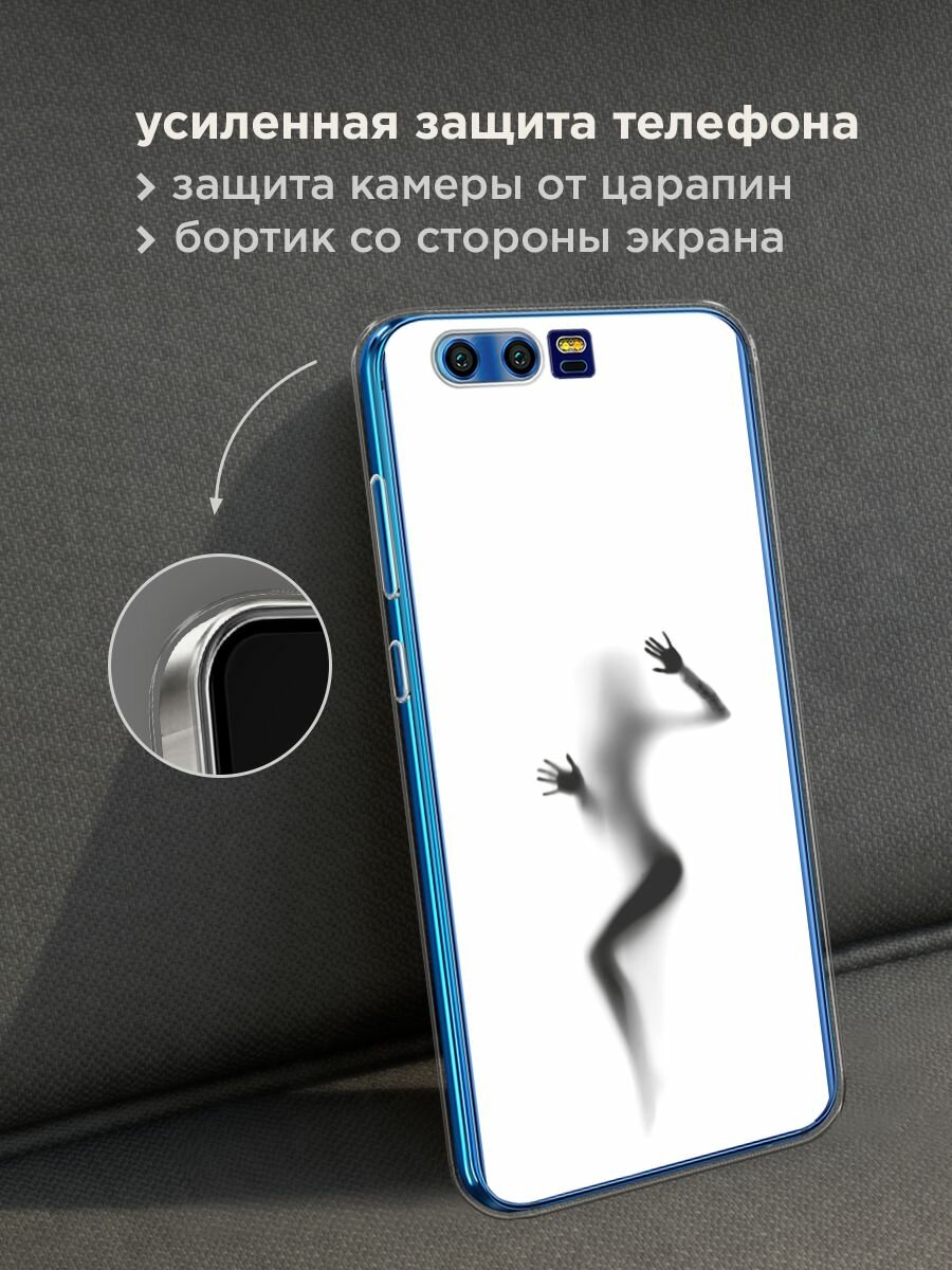 Силиконовый чехол на Honor 9 / Хонор 9 с принтом "Девушка в душе" — фото 1