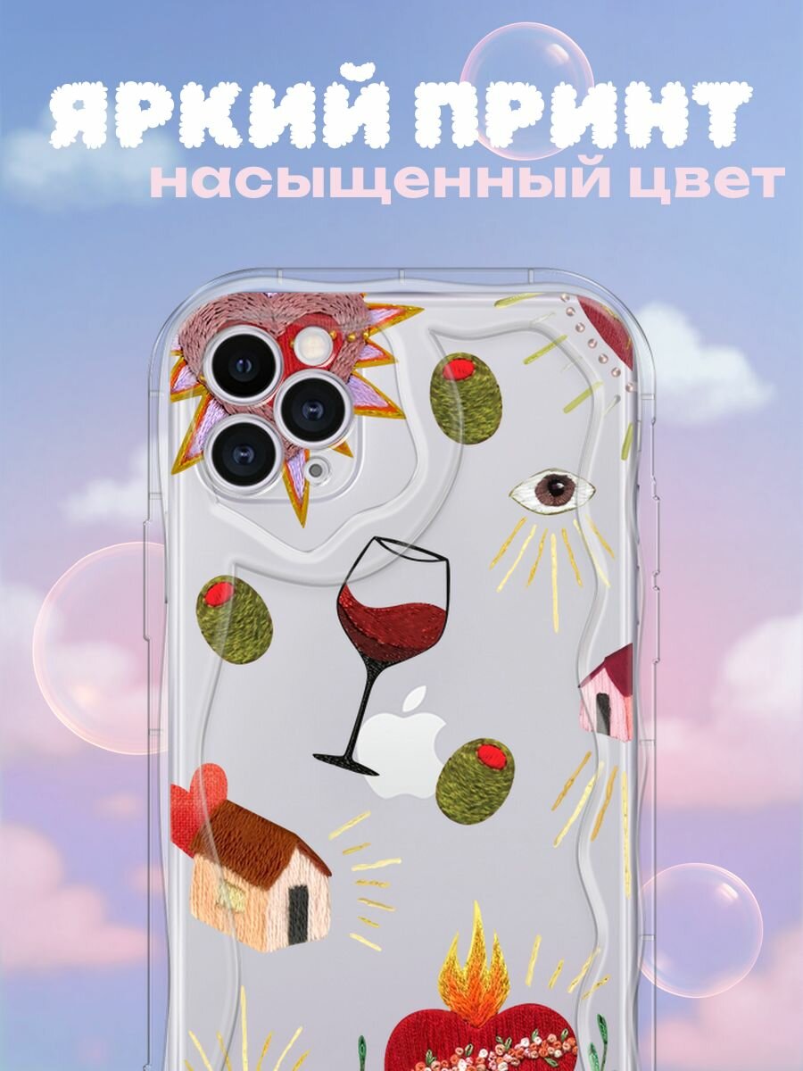 Чехол на Apple iPhone 11 Pro / Айфон 11 про с принтом "Ниточный коллаж" — фото 1