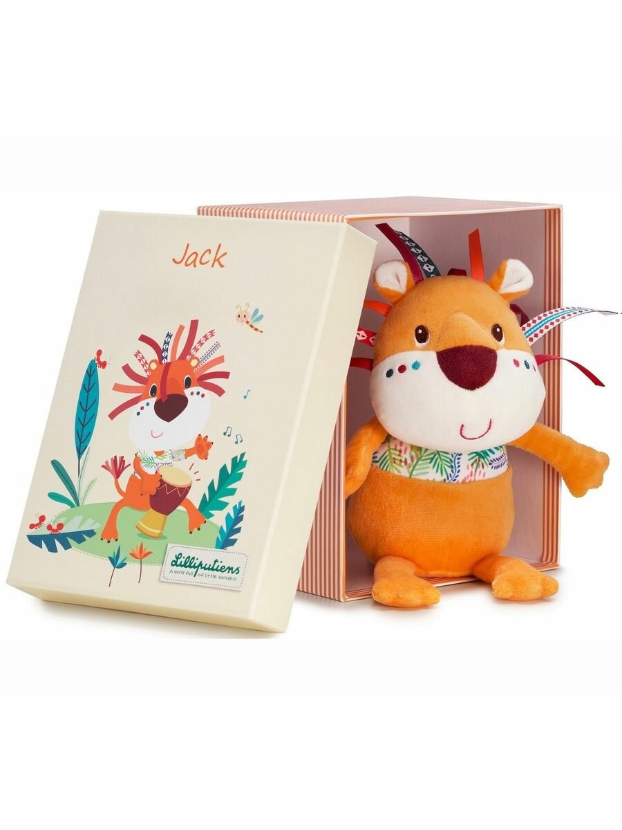 LILLIPUTIENS мягкая игрушка Лев Джек для малышей от 6 месяцев