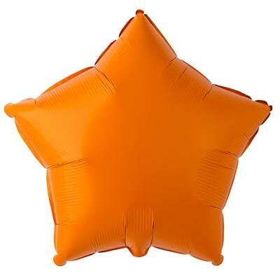 Воздушный шар GRABO "Звезда", без рисунка, Пастель Matte Orange, 18 дюймов