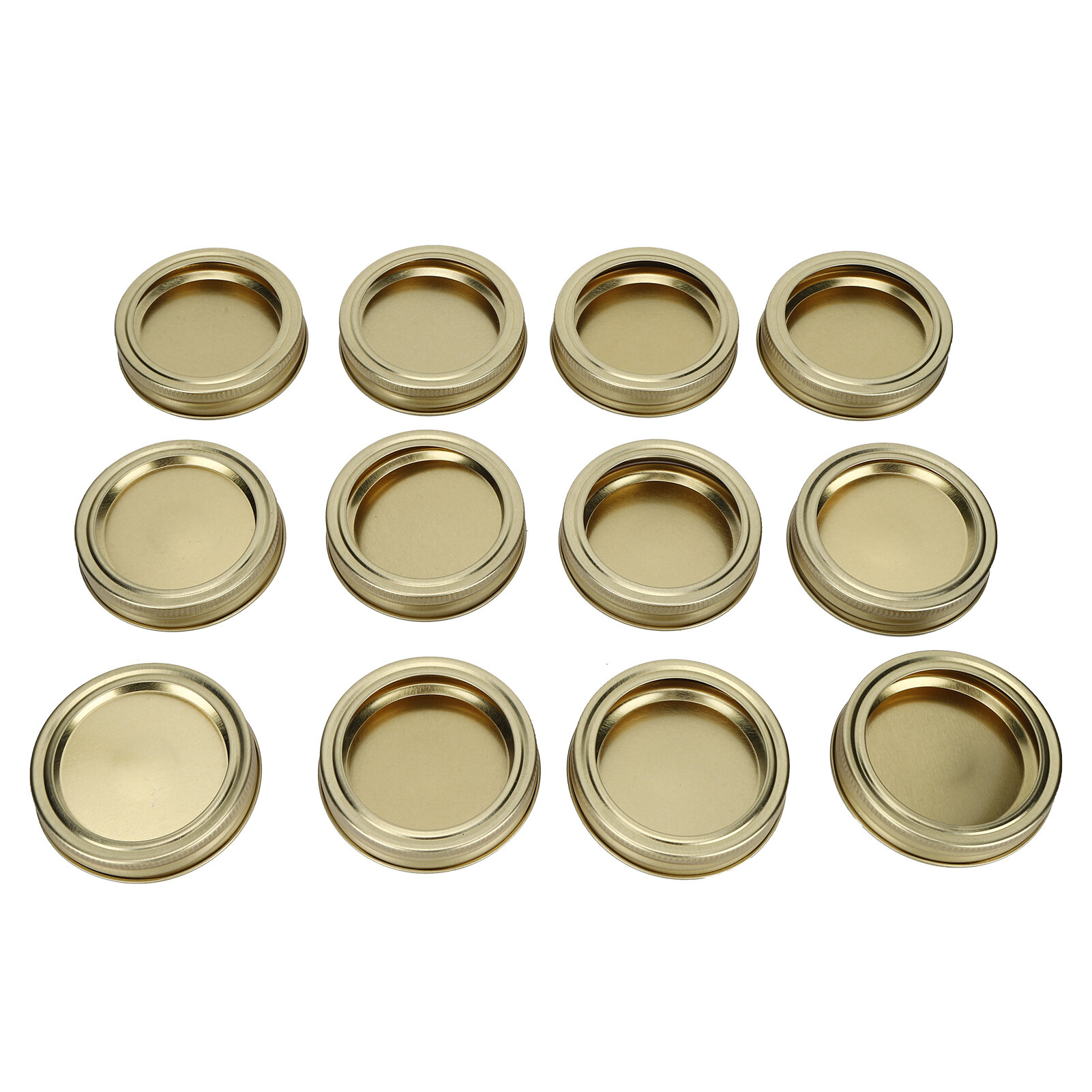 12 шт, 70 мм, круглая, обычная, с раздельной крышкой, герметичная крышка контейнера для консервирования меда и специй (XH00176, золото)
