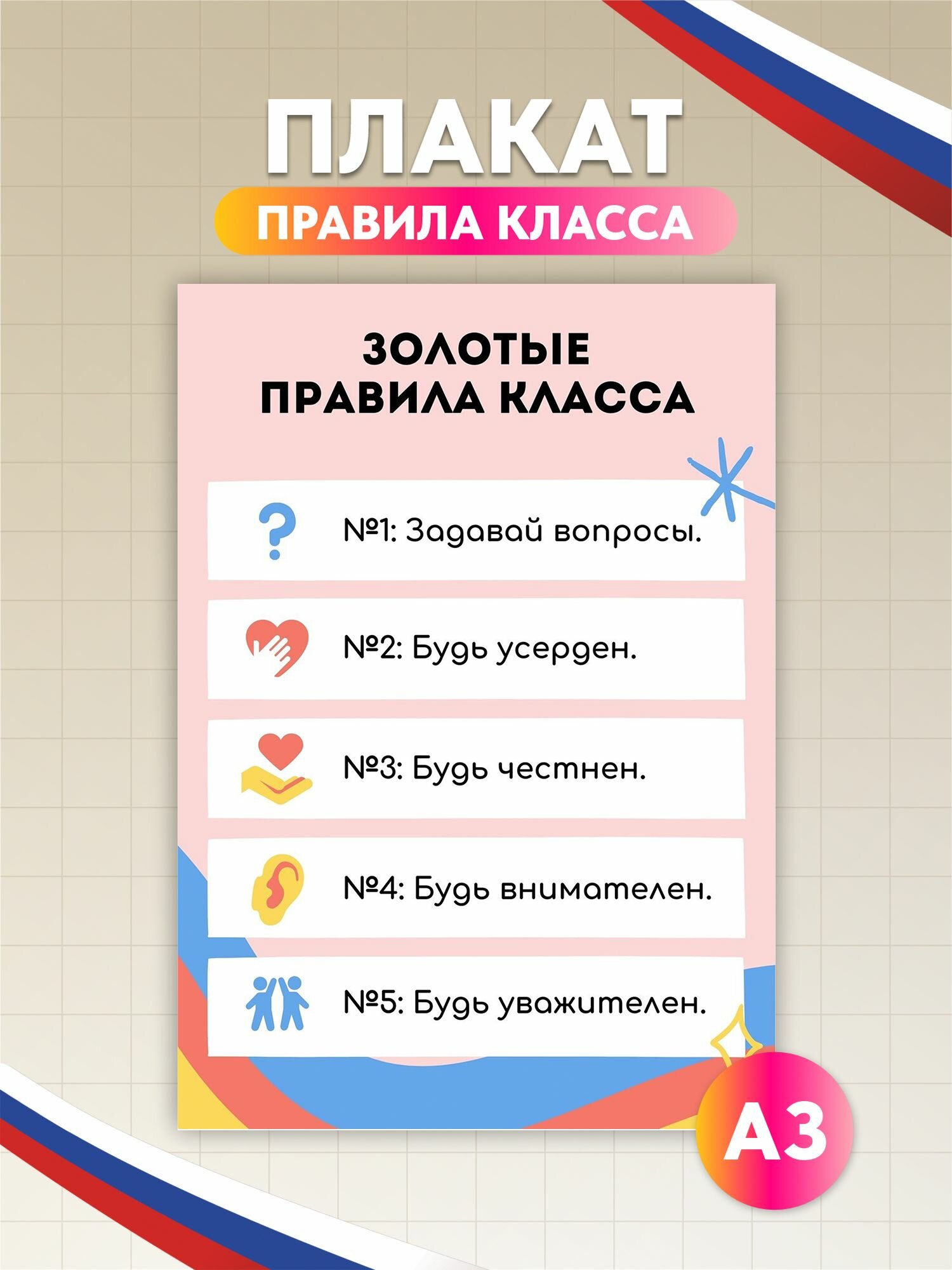 Правила класса плакат
