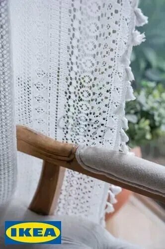 IKEA Тюль 150x300 см крепление Лента, белый