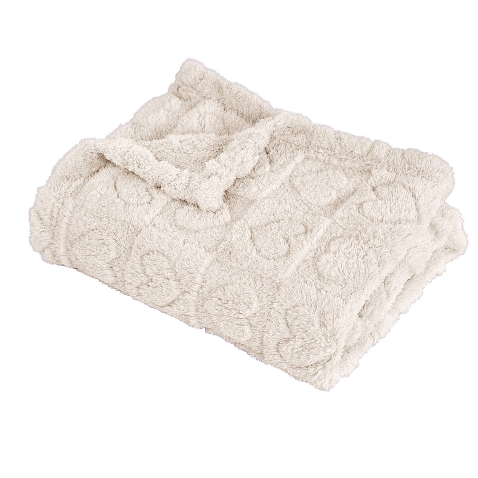 Детское утолщенное одеяло, однотонное жаккардовое хлопковое флисовое одеяло бежевого цвета love