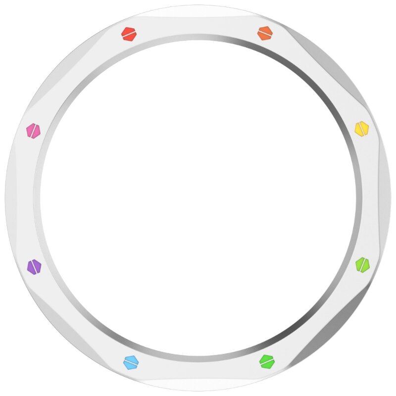 Универсальный безель Xiaomi Watch S4 /S3 из нержавеющей стали-Белая Радуга