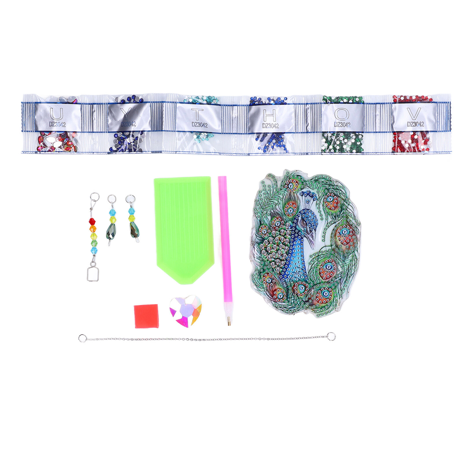 Алмазная картинаподвеска ручной работы: хрустальный павлин, ветряные колокольчики, украшение для окн