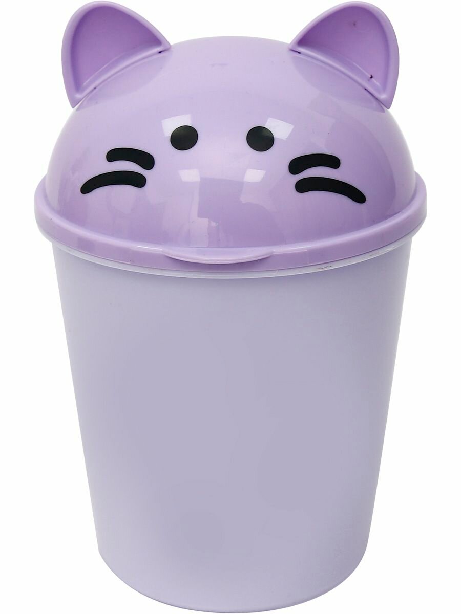 Контейнер для мусора deVENTE "Ghost Meow", настольный, пластик, 17х11,5х8 см