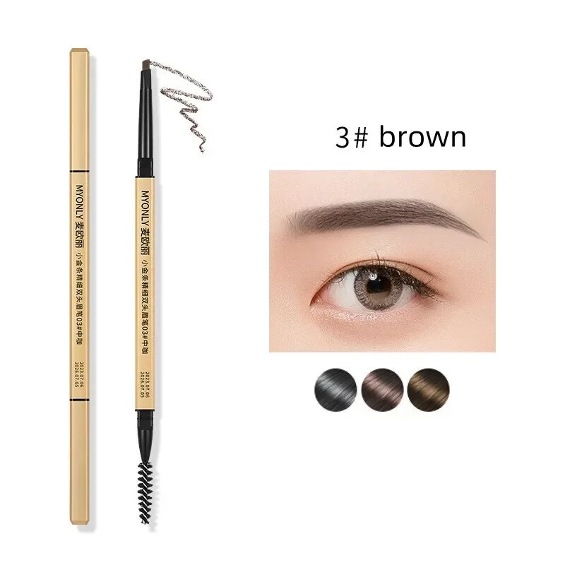 Карандаш для бровей коричневый 3# brown