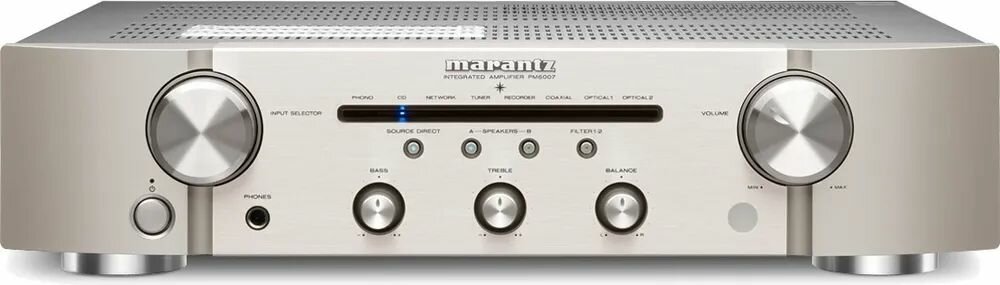 Усилитель мощности звука HI FI MARANTZ PM6007 K1B/цифровой вход/стерео/Silver Gold Усилитель для колонок