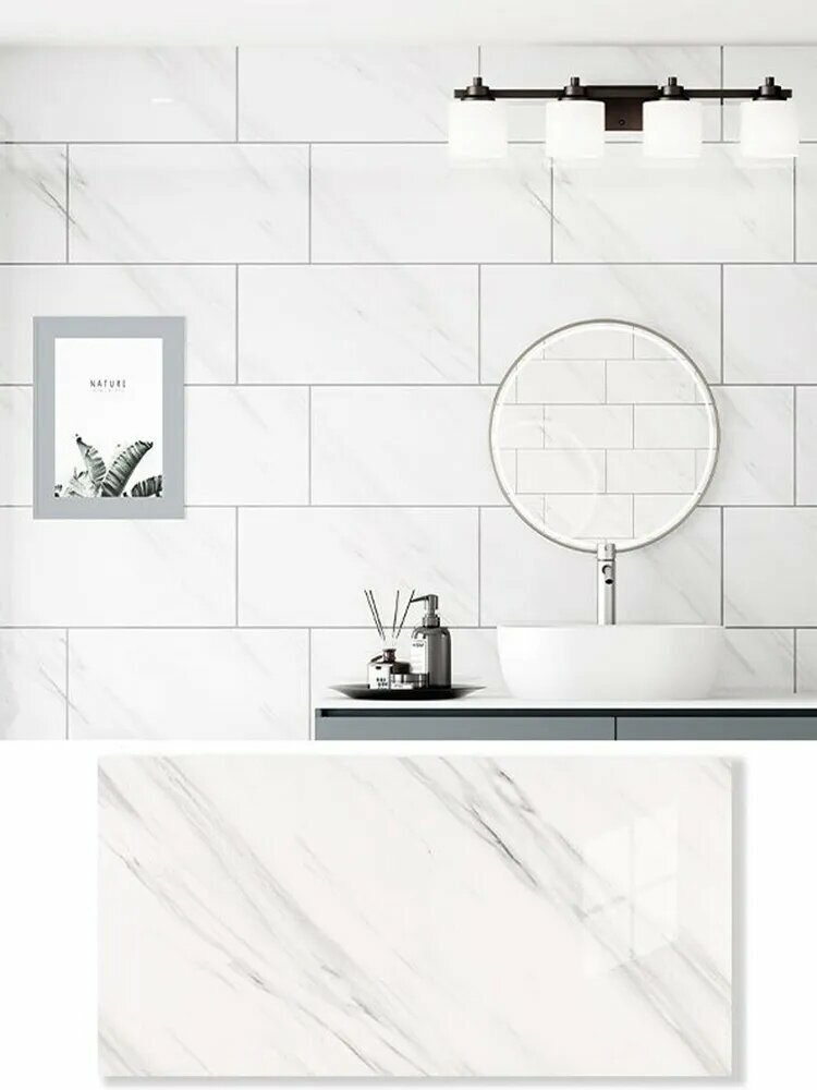 Самоклеящиеся стеновые панели с эффектом мрамора, ПВХ панель 60х30 см, огнестойкие водостойкие и быстрый монтаж, для кухни, ванной, гостиные, спальни, акцентных стен