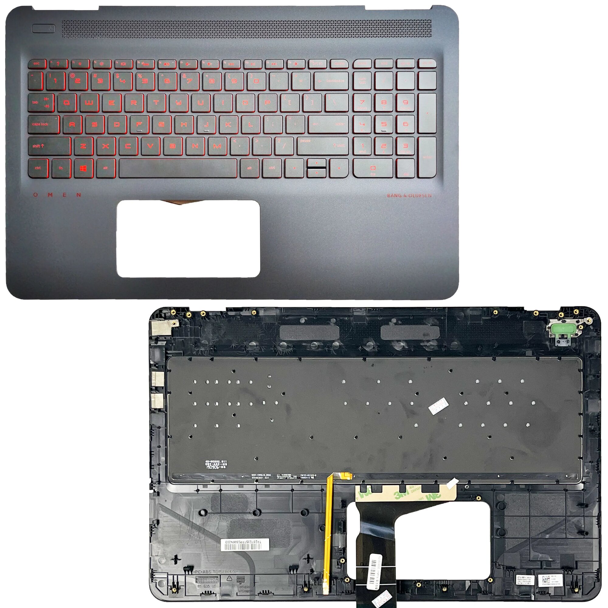 Верхний чехол для ноутбука HP OMEN 2Pro red KB backlight 1