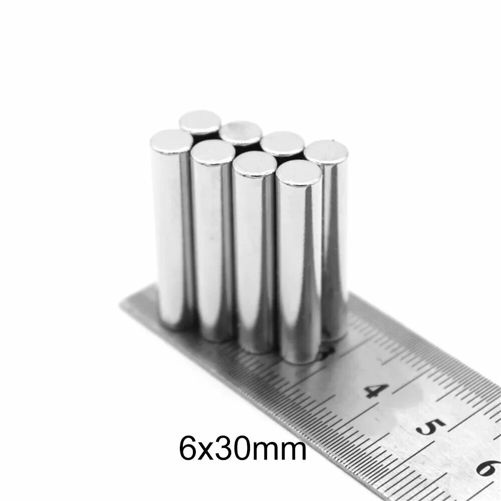 Цилиндрический магнит 6x30 мм, 5PCS