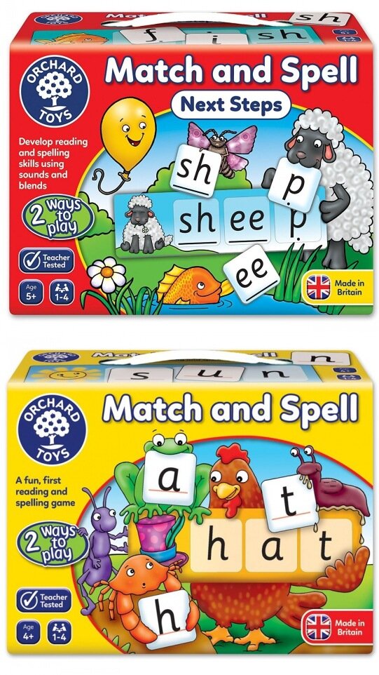 [Изучение английского языка] ORCHARD TOYS Настольная игра Match&Spell Английская игра-игрушка для орфографии