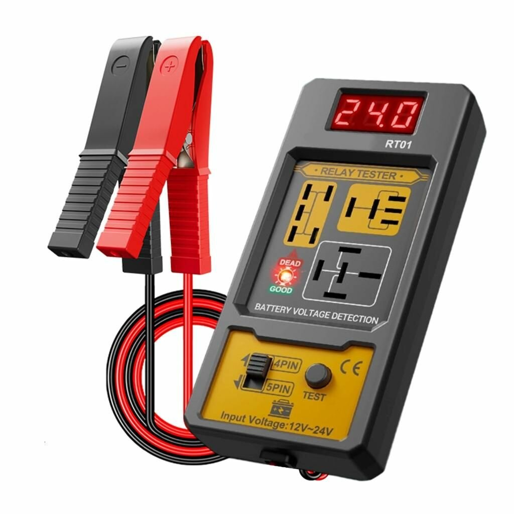 Автомобильный релейный детектор, тестер цифрового дисплея аккумулятора