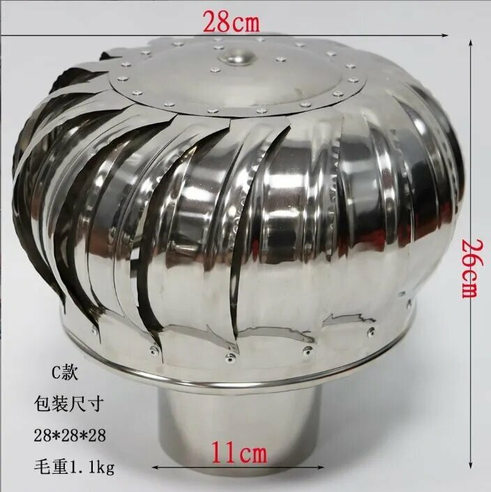 Ветровая турбина для вентиляции, воздуховод 110 мм из нержавеющей стали, кровельный вентилятор вытяжка для чердака и крыши, защита от влаги и конденсата