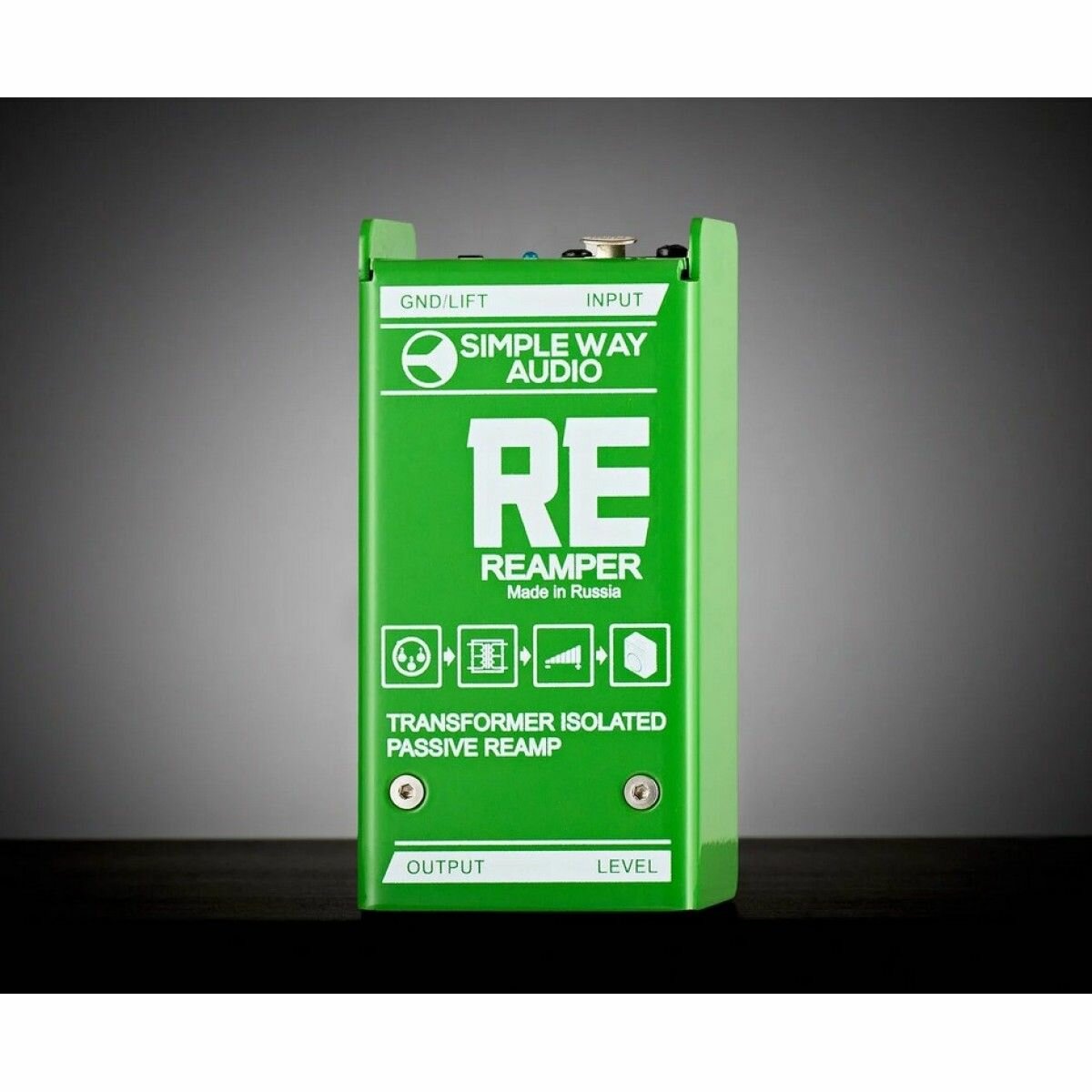 RE-GR Reamper Дибокс, преобразователь сигнала для гитары, пассивный, зеленый, Simpleway Audio