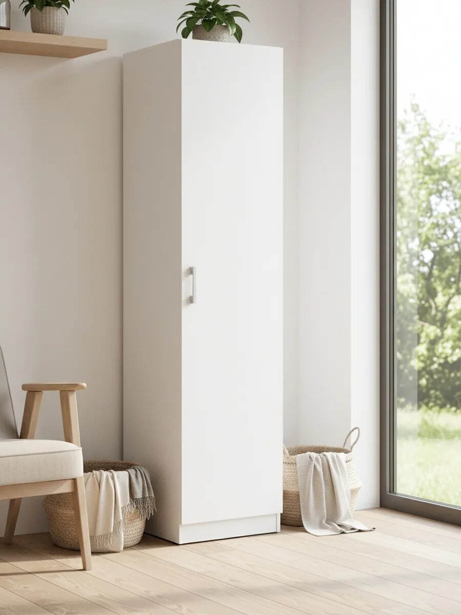 Распашной шкаф пенал FRESTER с полками в спальню прихожую, от производителя