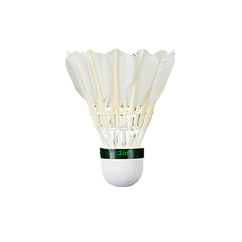 Воланы для бадминтона LiNing, белые, 12 шт, из гусиных перьев