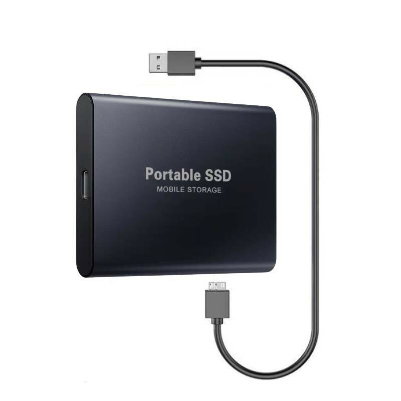 Портативный твердотельный накопитель 8tb ультра тонкий универсальный ссд прочный металлический корпус для защиты данных черный