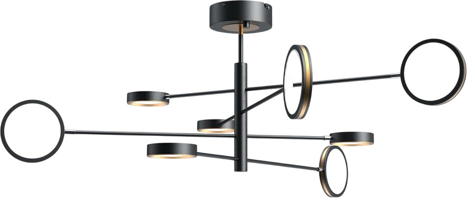 Люстра подвесная Yeelight Arowana Chandelier C2103 (8 плафонов) черно-золотистый