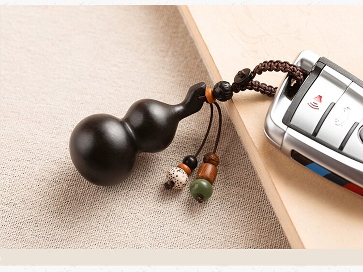 Маленький лист, красный сандаловый тыква, брелок для ключей, подвеска для ключей от автомобиля, мужская и женская