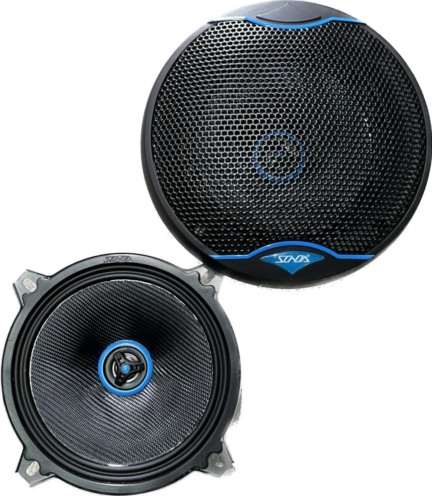 Автоколонки Sonda CX3355, 2 полосы, 13см, 80W, чёрная, в комплекте сетка, провода, саморезы