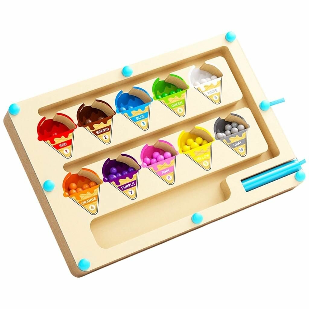 Магнитная доска-лабиринт для счета, - Новые шарики для мороженого