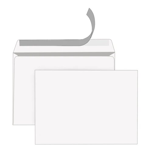 Конверты С4 (229х324мм), отрывная лента, 80г/м2, комплект 250шт, внутренняя запечатка, STAFF, 118669