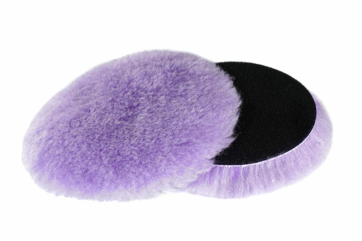 A302 155/23 - Меховой круг "Лиловый" на Липучке RO (длинный ворс 23мм)