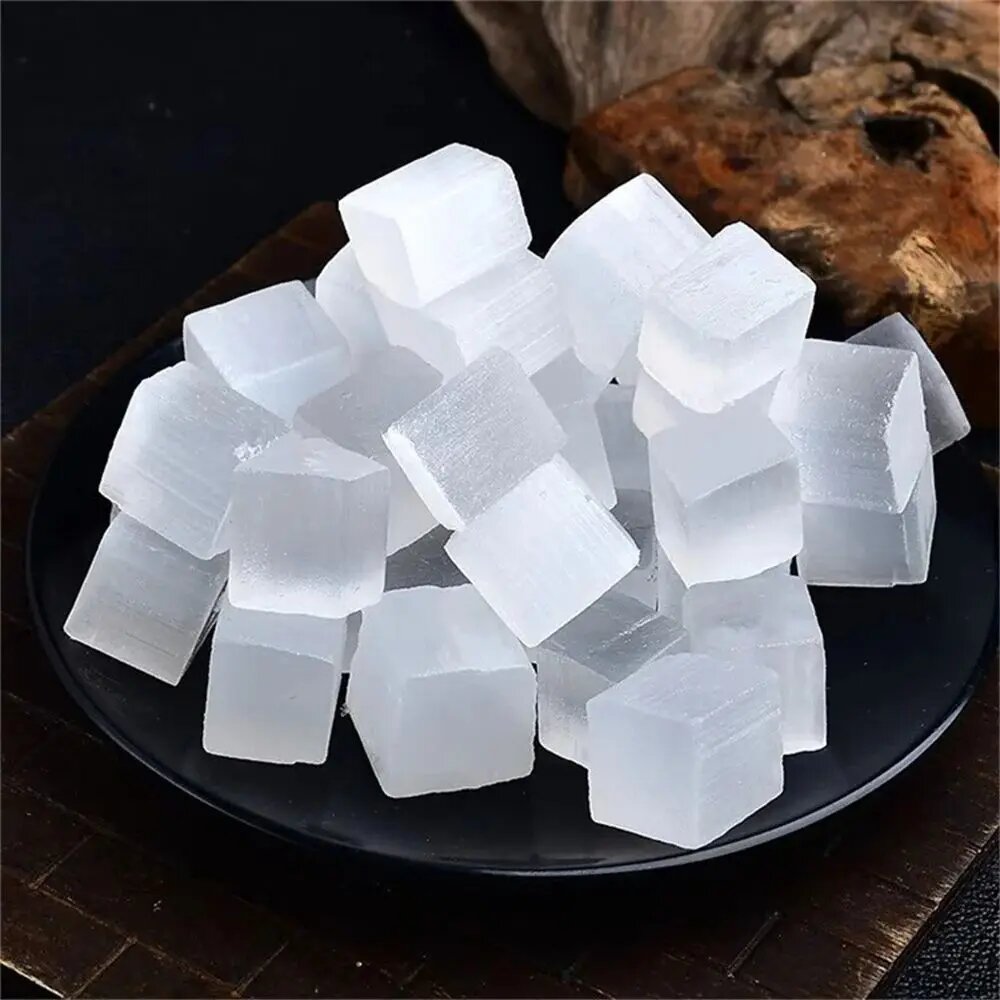 Селенит кубики, белые кристаллы