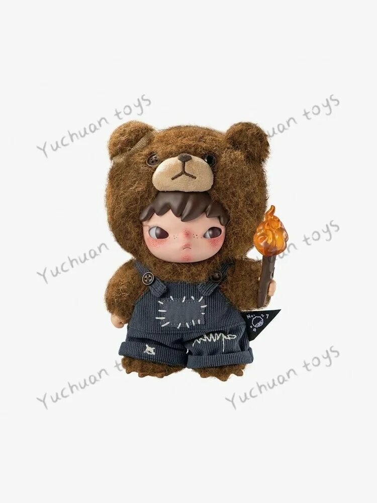 POP MART - Коллекция Hirono Living Wild Fight for Joy Plush Doll, Подарки, украшения комнат, 1 шт