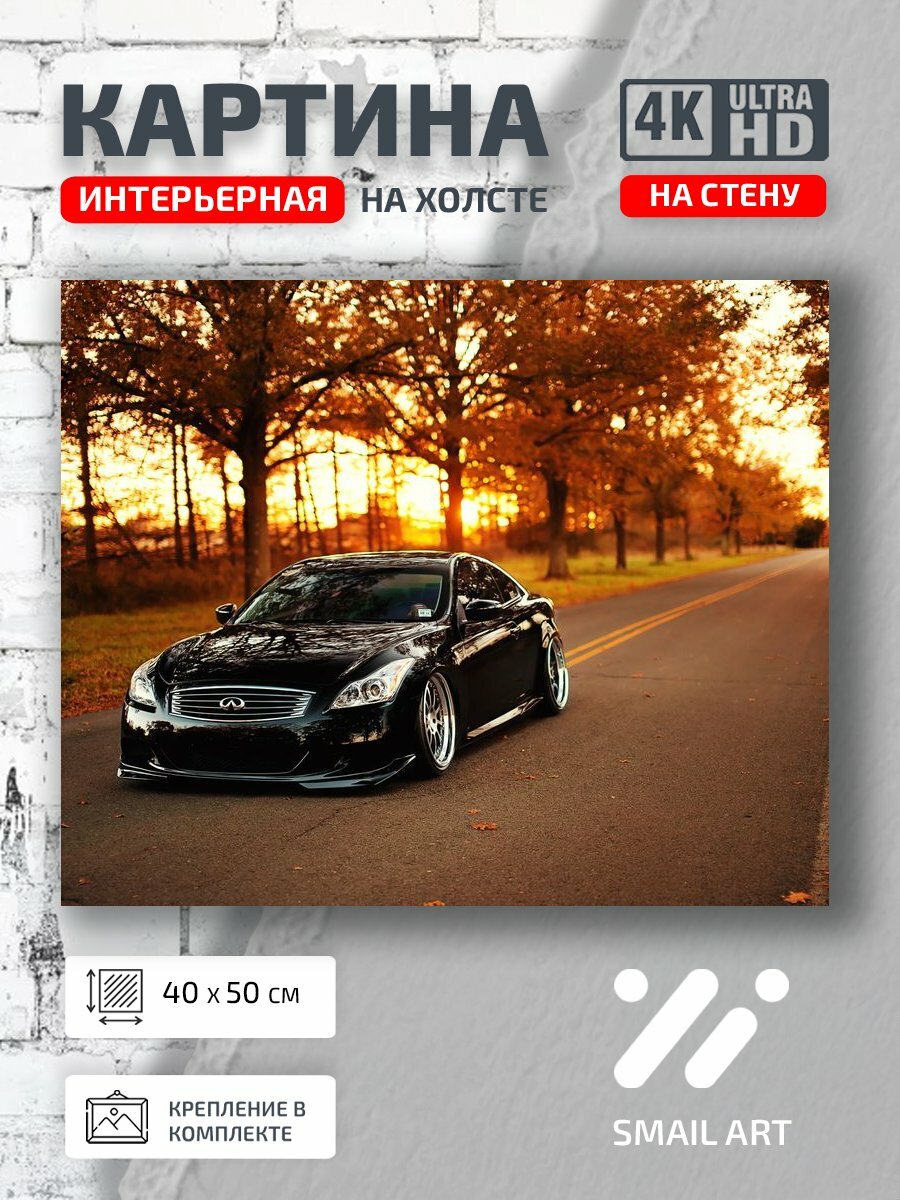 Картина на холсте интерьерная 40 на 50 на стену Машина G37 для офиса авто дизайн интерьер