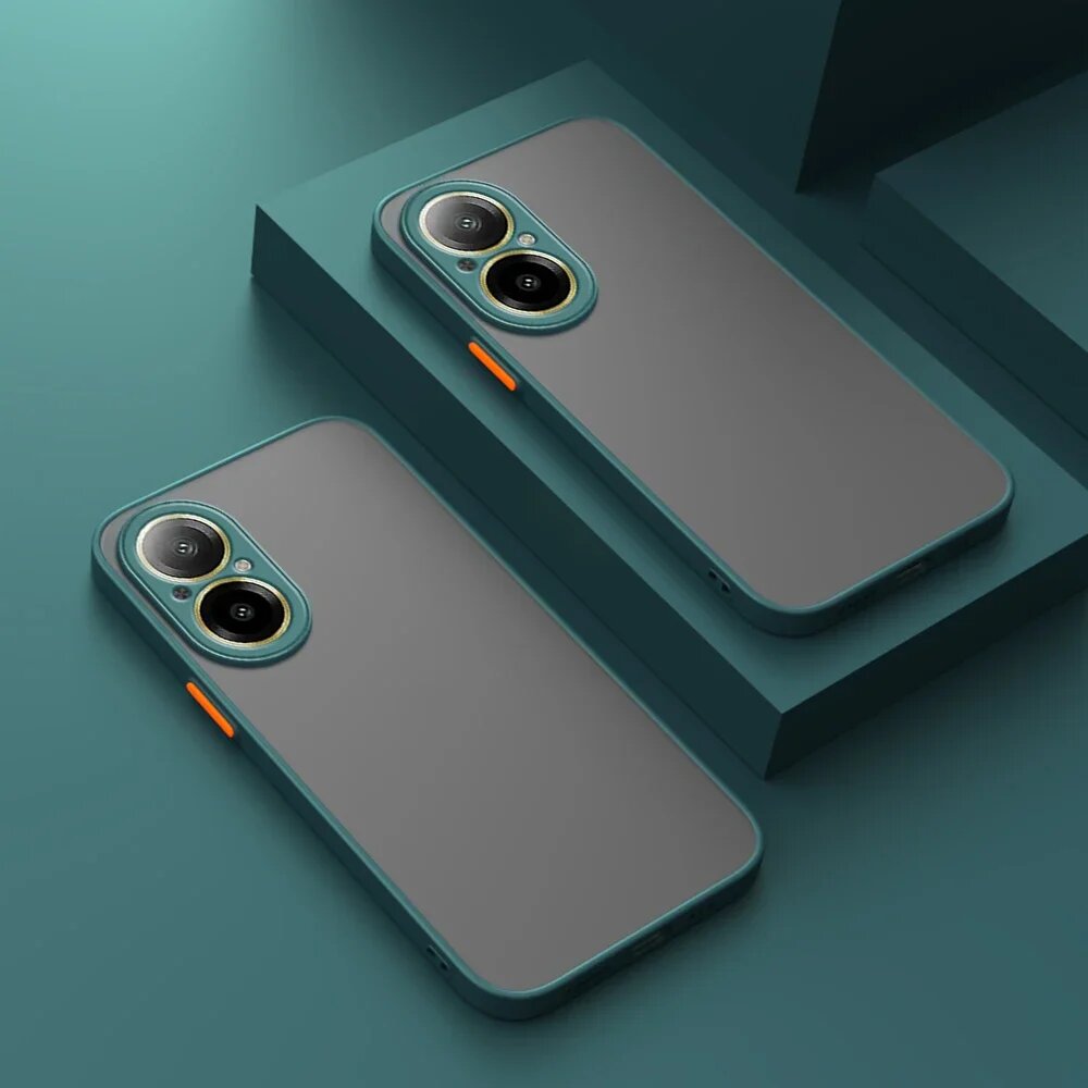 Чехол Realme C67/C65/C65 4G Из Мягкого Матового TPU С Защитой От Падений, Dark Green, Realme C67 4G