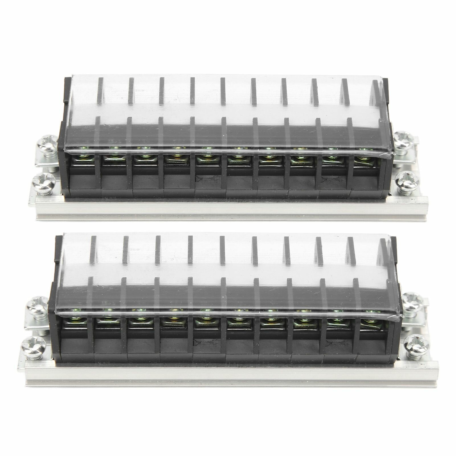 2 шт. двойная клеммная колодка 660В 15А, 10 позиций с крышкой, высокая надежность и защита от пыли