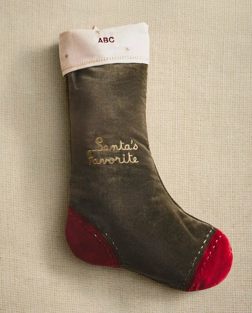 ZARA HOME Макушка для елки 40 см ZARA HOME Velvet Christmas Stocking Decoration / Бархатный рождественский носок 1 шт.