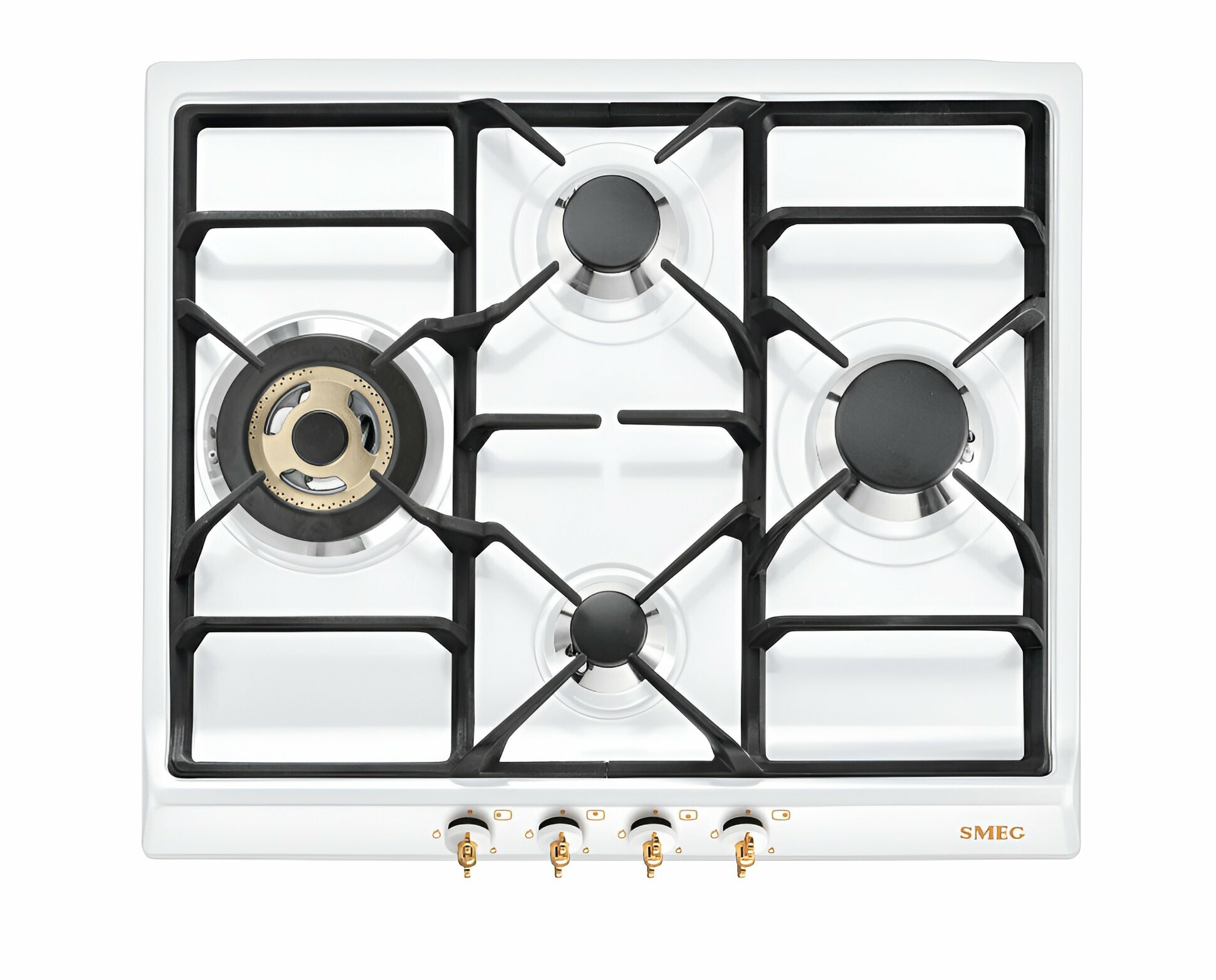 Газовая варочная панель SMEG SPR864BGH, 4 конфорки, эмалированная сталь