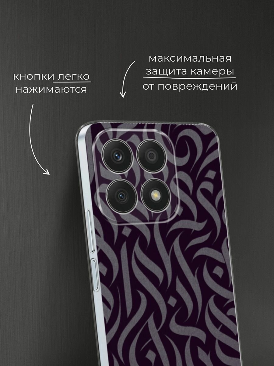 Силиконовый чехол на Honor X8A / Хонор X8A с принтом Монохром — фото 1