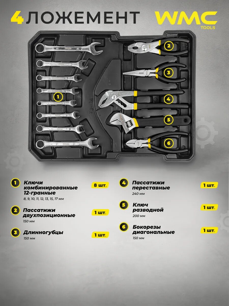 Набор инструментов в чемодане на колесах 246 предметов