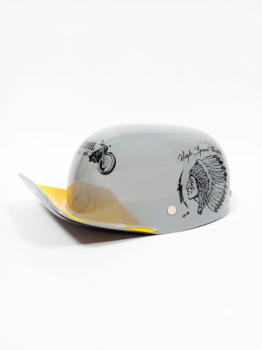 Мотошлем в ретро-стиле / Шлем-каска snapback для роликов, велосипедов, самокатов, скейтов