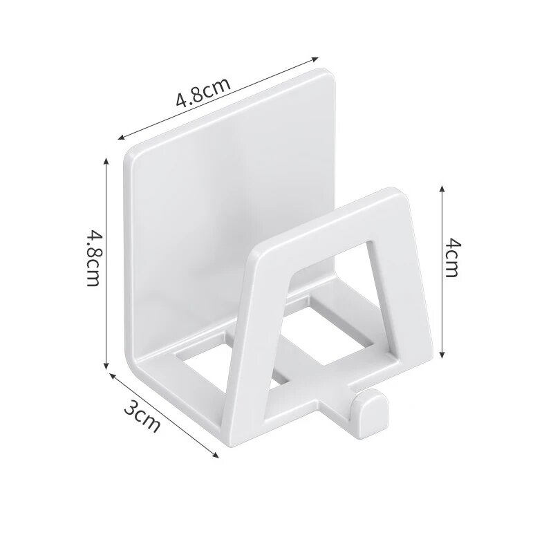 Белый держатель для губки на стену 4.8x4.8x3 см