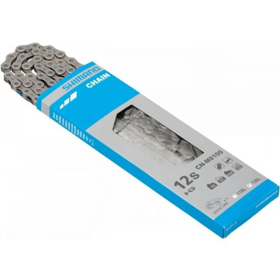 Цепь Shimano XT, M8100, 11/12 скоростей, 126 звеньев, с замком, ICNM8100126Q