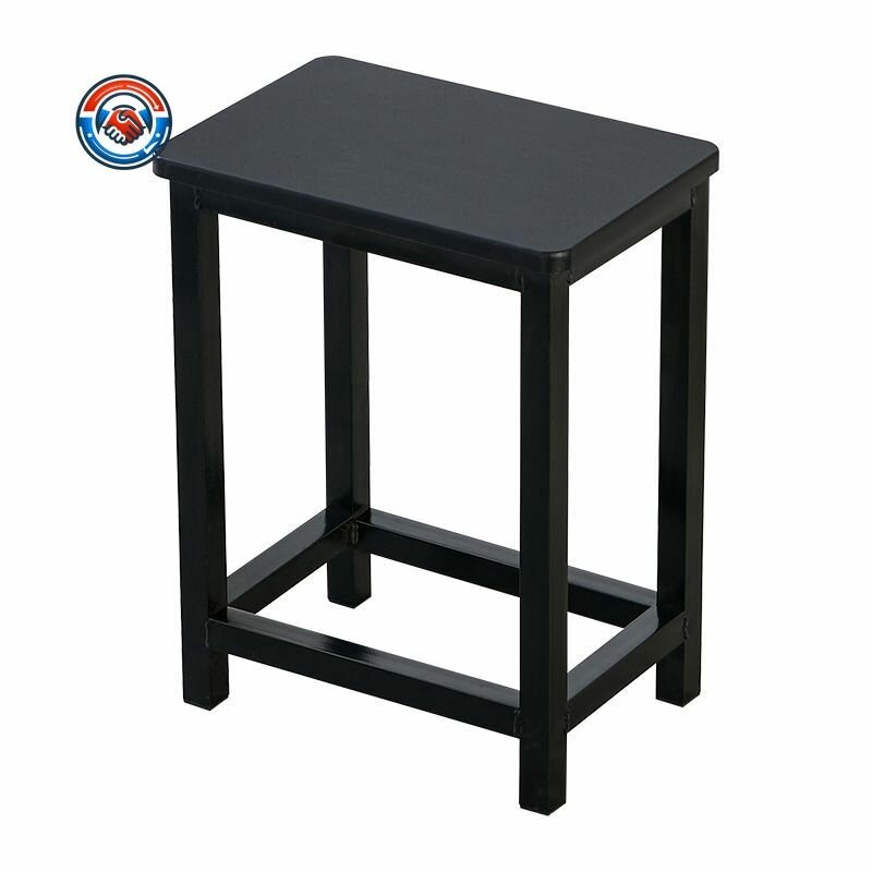 Набор из 2 кухонных табуретов в стиле лофт, деревянные с металлическими вставками, компактные барные стулья для кухни, прихожей и гостиной