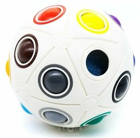 Орбо Шар для детей / MoYu Rainbow Ball 8 holes / Развивающая головоломка-антистресс