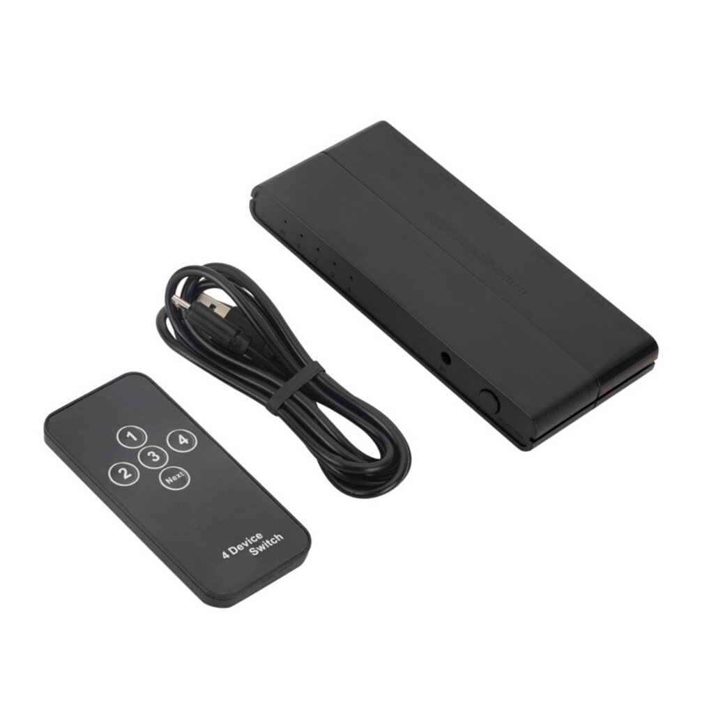Переключатель 4K hdmi 4 в 1 выходе с дистанционным управлением