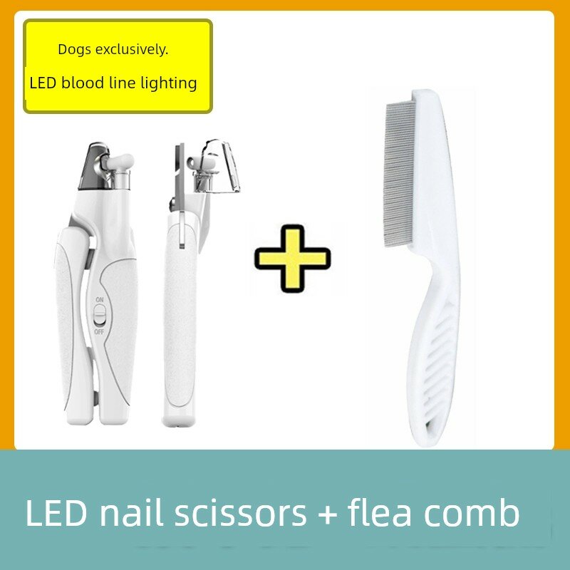 Кусачки для ногтей с LED-подсветкой и борьбой с блохами, для мелких собак, удобный комплект для новичков