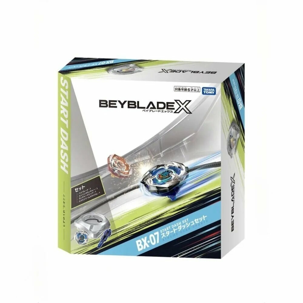 Takara Tomy Beyblade X BX07 Стартовый Боевой Набор С Запускателем На Шнурке