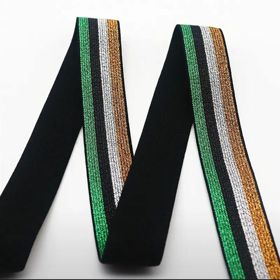 Резинка декоративная с блестящими 25мм/1м