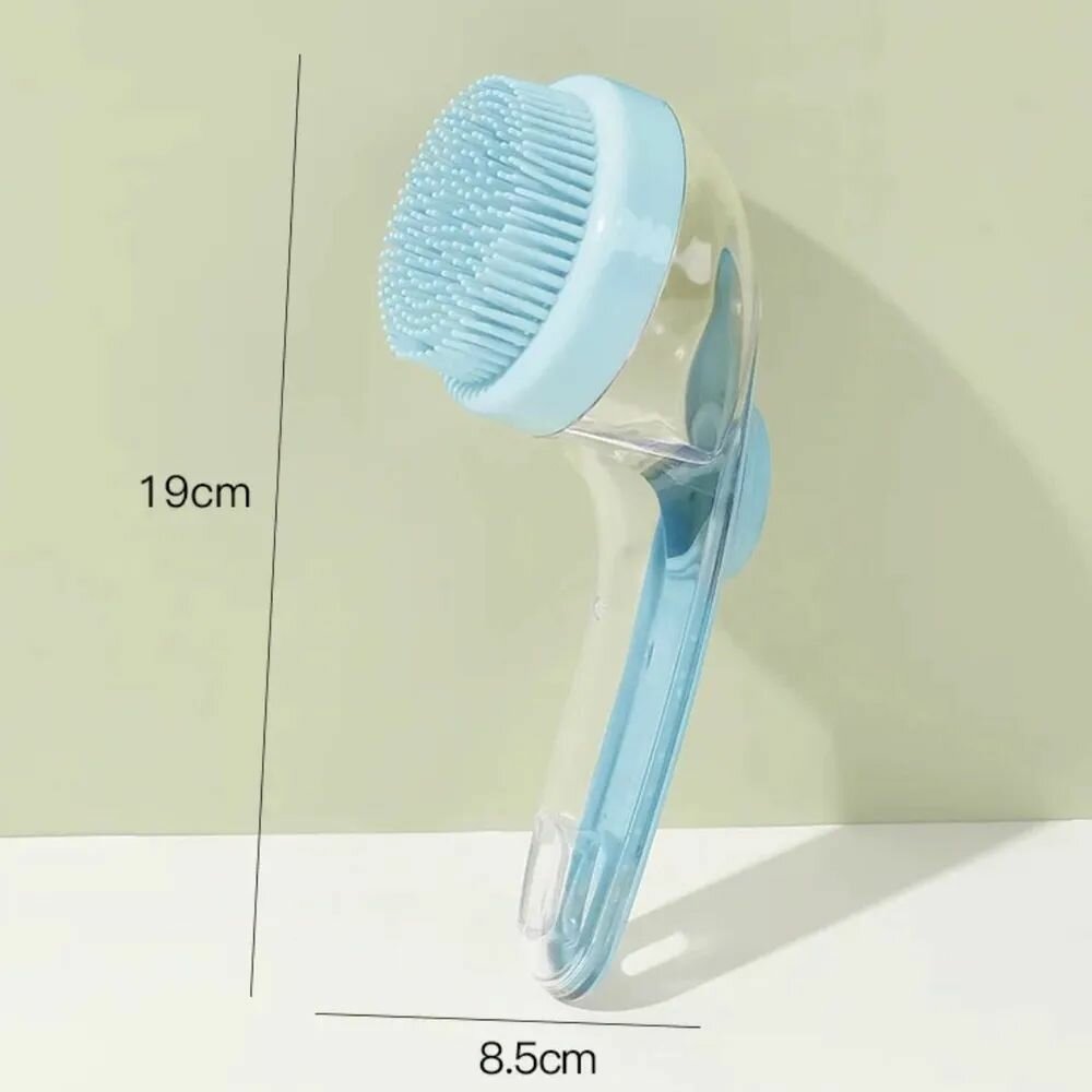Щетка для мытья домашних животных с дозатором жидкости, силиконовая массажная щетка на длинной ручке для кошек и собак